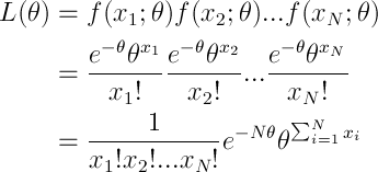 Theoretical derivation of Maximum Likelihood Estimator for Poisson PDF ...