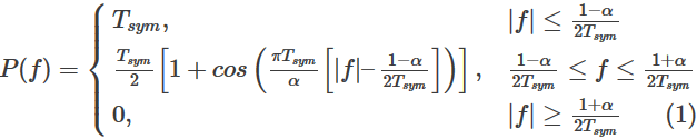 Raised cosine pulse shaping - GaussianWaves