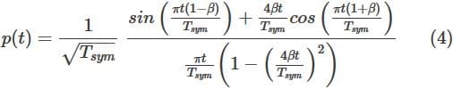 Square-root raised-cosine pulse shaping - GaussianWaves
