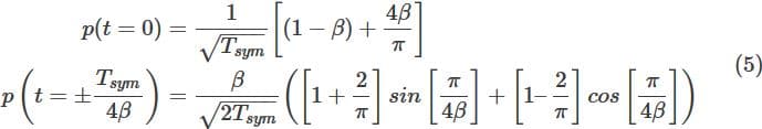 Square-root raised-cosine pulse shaping - GaussianWaves