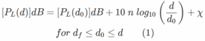 Log Distance Path Loss or Log Normal Shadowing Model - GaussianWaves