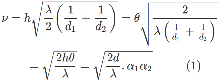 Modeling diffraction loss : Single knife-edge diffraction model - GaussianWaves