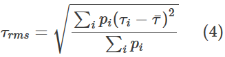 Power Delay Profile - GaussianWaves